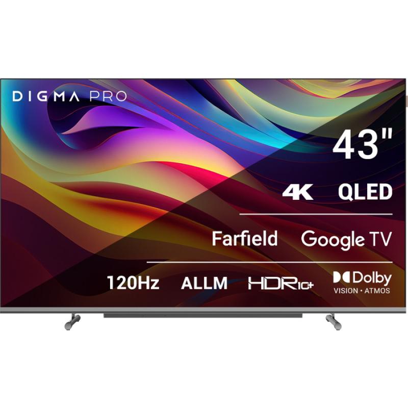 Телевизор DIGMA PRO 43L QLED, 4K Ultra HD, черный, Google TV купить в Санкт-Петербурге с ...